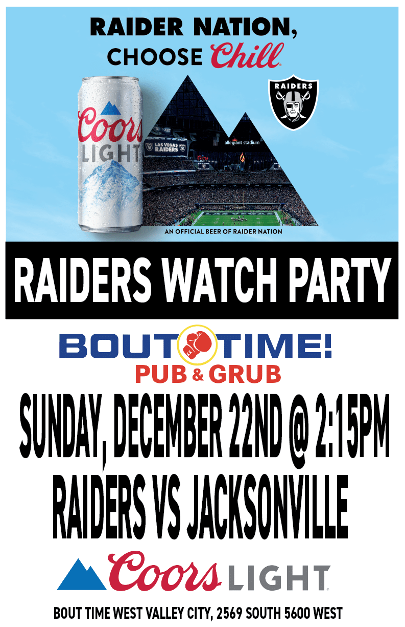 Raiders Watch Party - Bout Time Pub & Grub