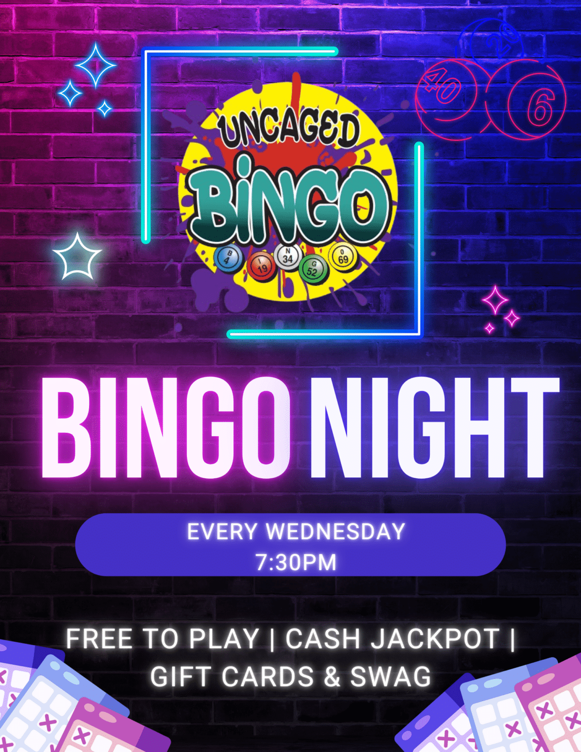 Uncaged Bingo! - Bout Time Pub & Grub